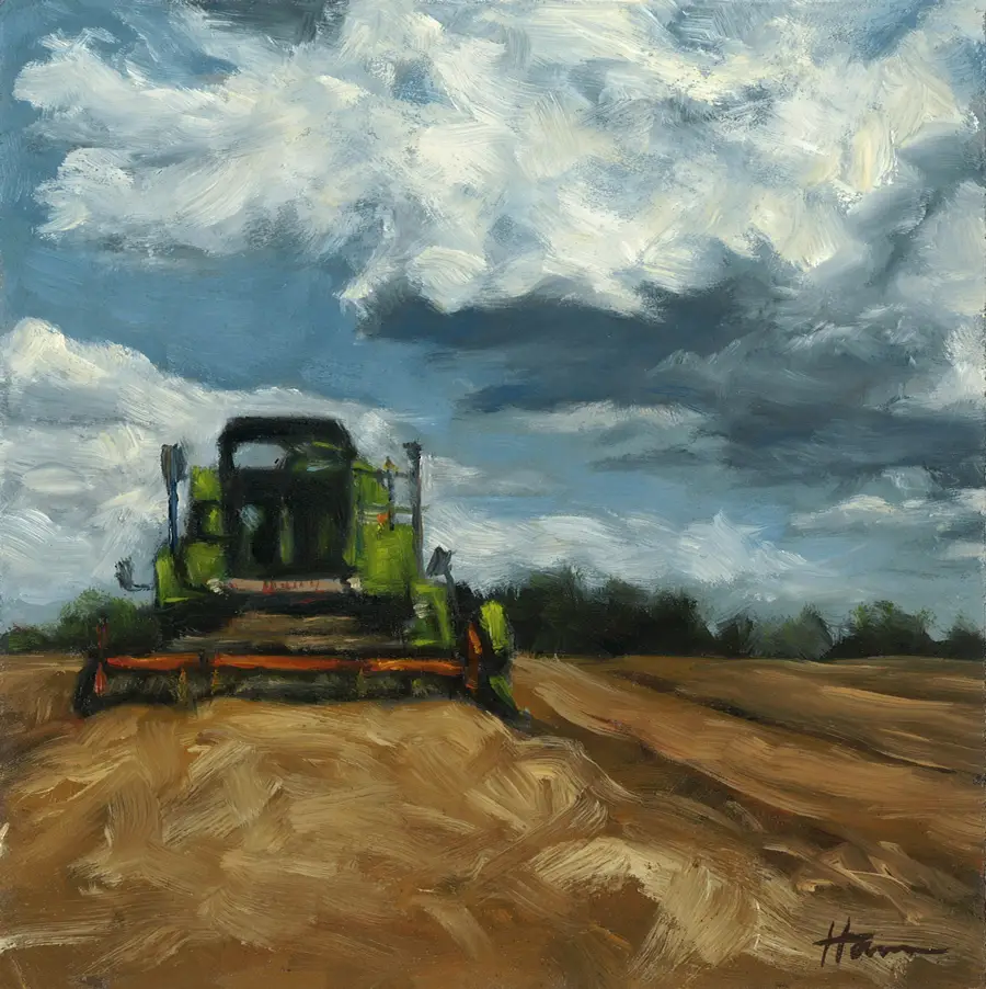 Miniature Combine Painting Leaves The Studio And Finds A New Home